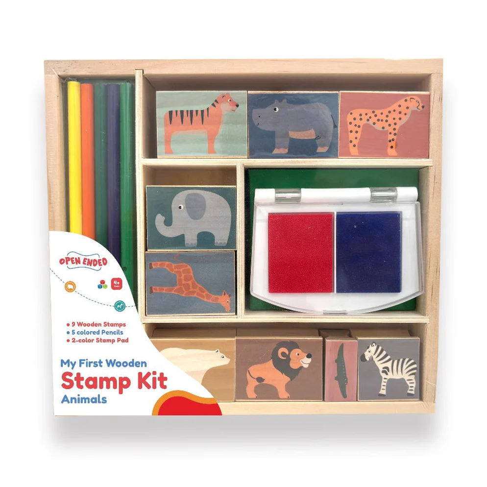 Open Ended My First Wooden Stamp Kit - Animal – Antling - Curated Mom ...